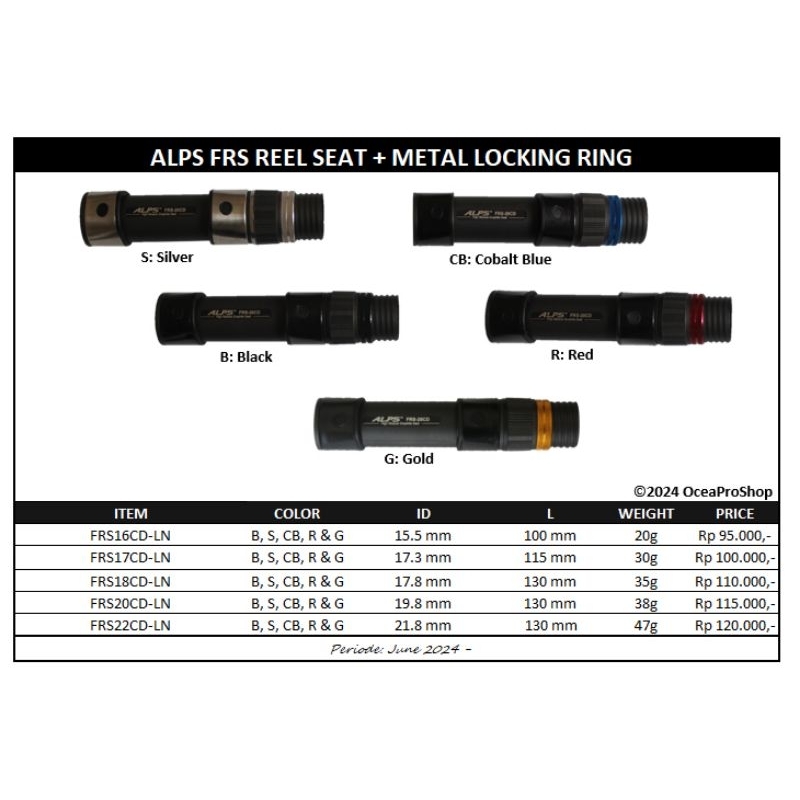 Jual Alps FRS Spinning Graphite Reel seat | Shopee Indonesia