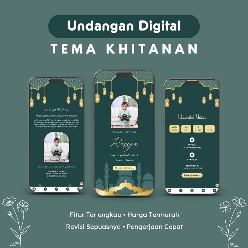 Jual TEMA KHITAN - Undangan Digital Website Khitanan Khitan Sunatan ...