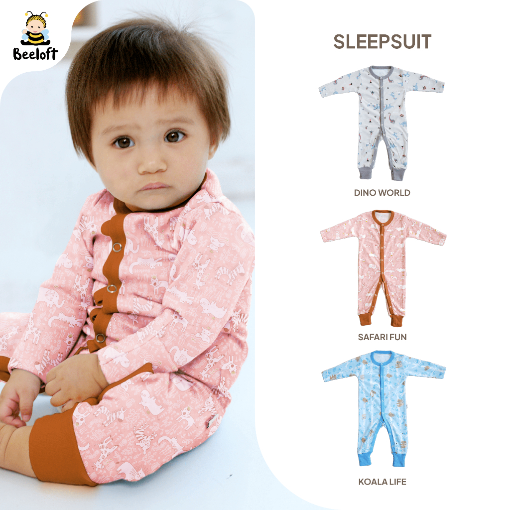 Jual Beeloft Sleepsuit Bayi Baju Tidur Anak Laki-Laki Newborn - Welcome ...