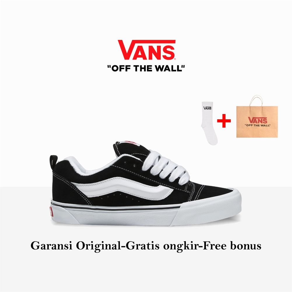 Jual Sepatu Knu Skool Black White / Navy White Pria Wanita Original ...