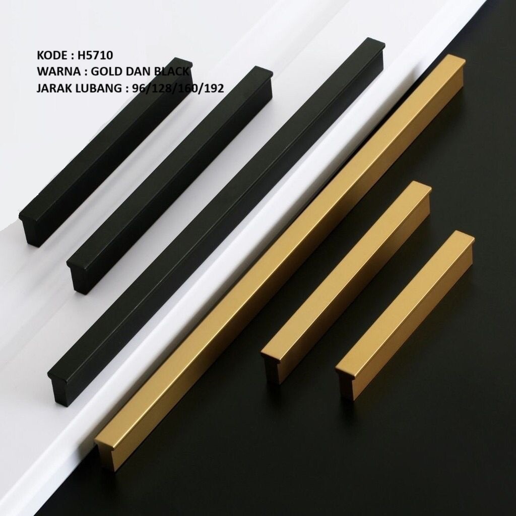 Jual Handle Lemari Handle Emas Hitam Gold Black Tarikan Laci Minimalis ...