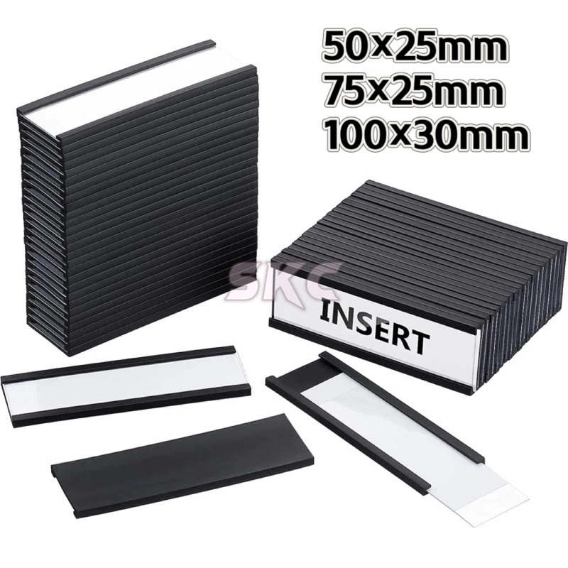 Jual 50pcs 50x25mm 75*25mm Magnetic Label Holder Magnetik Label Harga ...