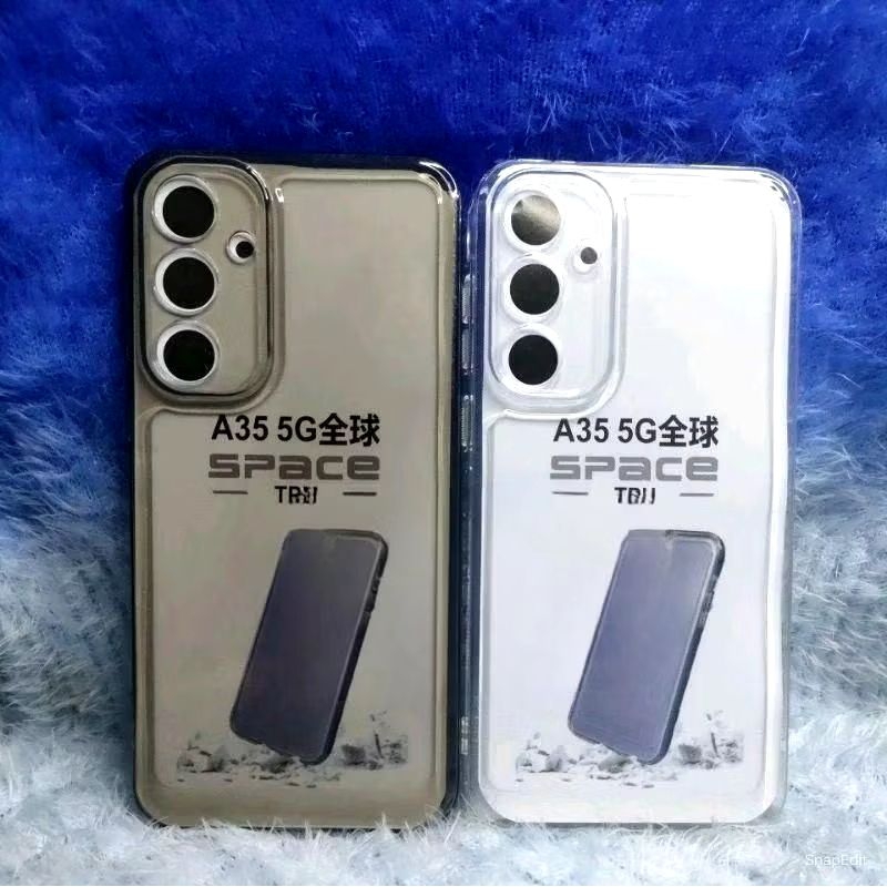 Jual SOFTCASE CLEAR SPACE SAMSUNG A35 5G CASE CLEAR HITAM BENING TPU ...