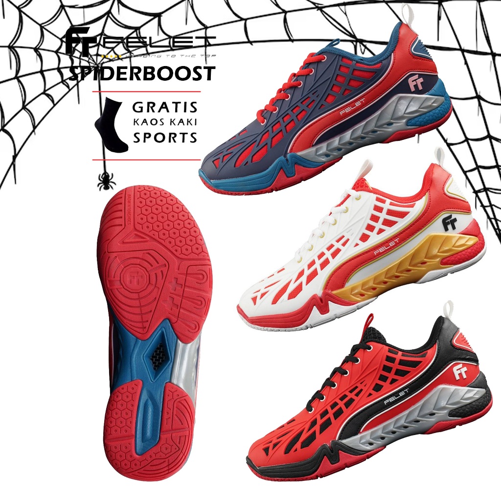Jual Sepatu Badminton Felet Spider Boost dan Power Boost Original ...