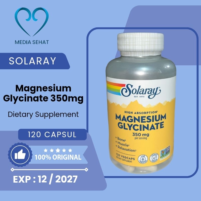 Jual Solaray Magnesium Glycinate 350mg - 120 Capsules | Shopee Indonesia