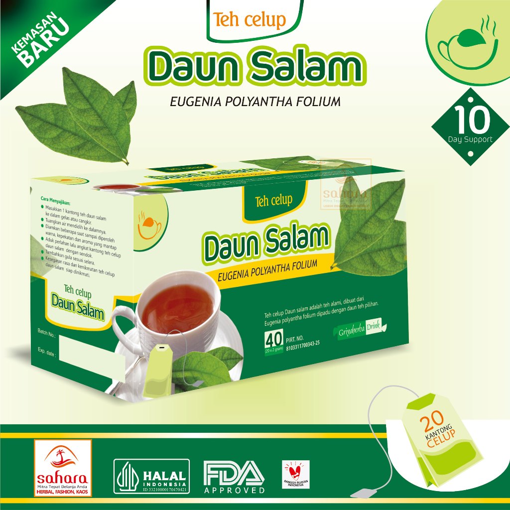 Jual teh daun salam eugenia polyantha tea bags herbal pereda nyeri ...