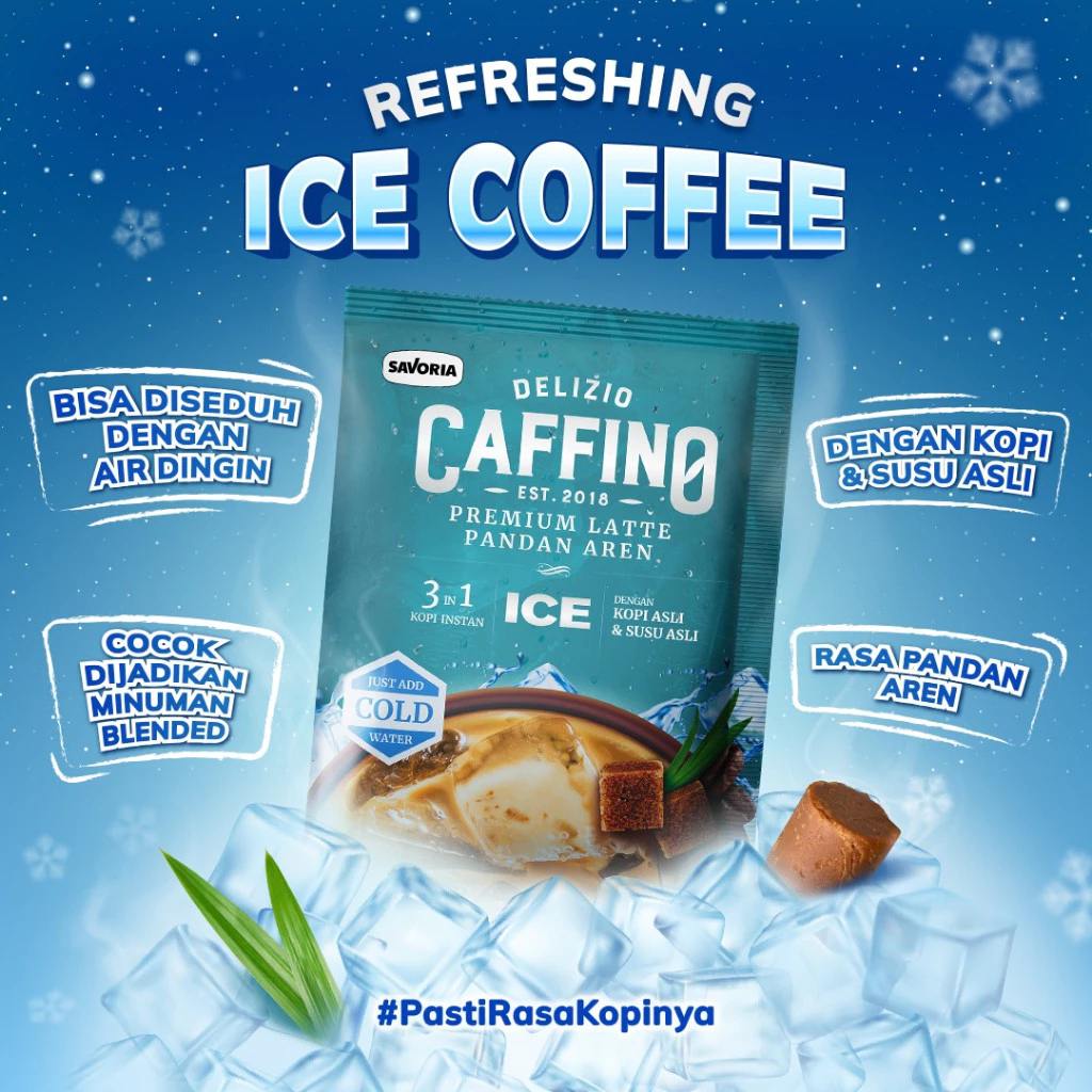 Jual Kopi Caffino Ice Pandan Aren Gusset - Bubuk Es Kopi Instan 6 ...