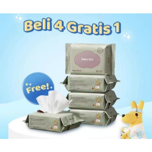 Jual EIZA Tisu Basah untuk Bayi Wet Tissue Baby Wipes 20Pcs Hand Mouth ...
