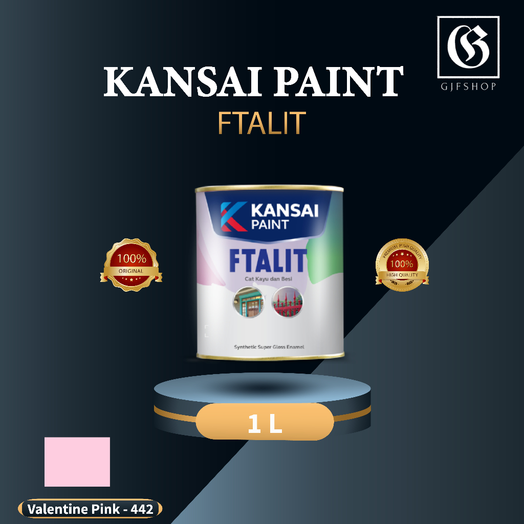 Jual Cat Minyak Besi Kayu Ftalit Kansai Paint 442 Valentine PInk 1kg ...