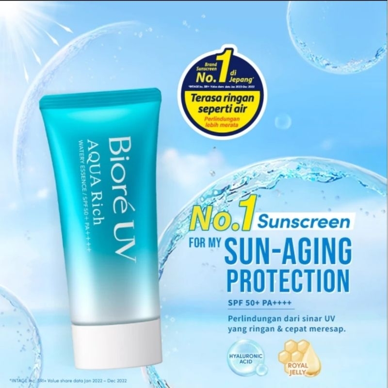 Jual BIORE UV AQUA RICH WATERY ESSENCE (SPF 50+ PA++++) | Shopee Indonesia