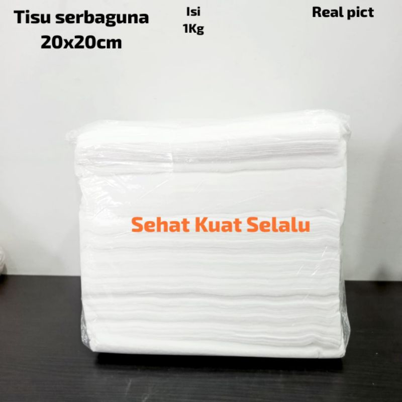 Jual Tisu Lap Putih Serbaguna 20 x 20 cm isi 1 Kg Multifungsi Termurah ...