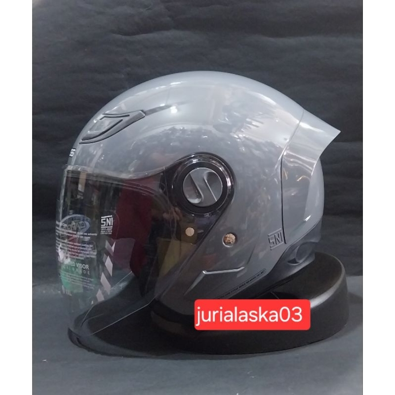 Jual HELM CARGLOSS NFS POLOS | HELM HALF FACE CARGLOSS SINGLE VISOR | Shopee Indonesia