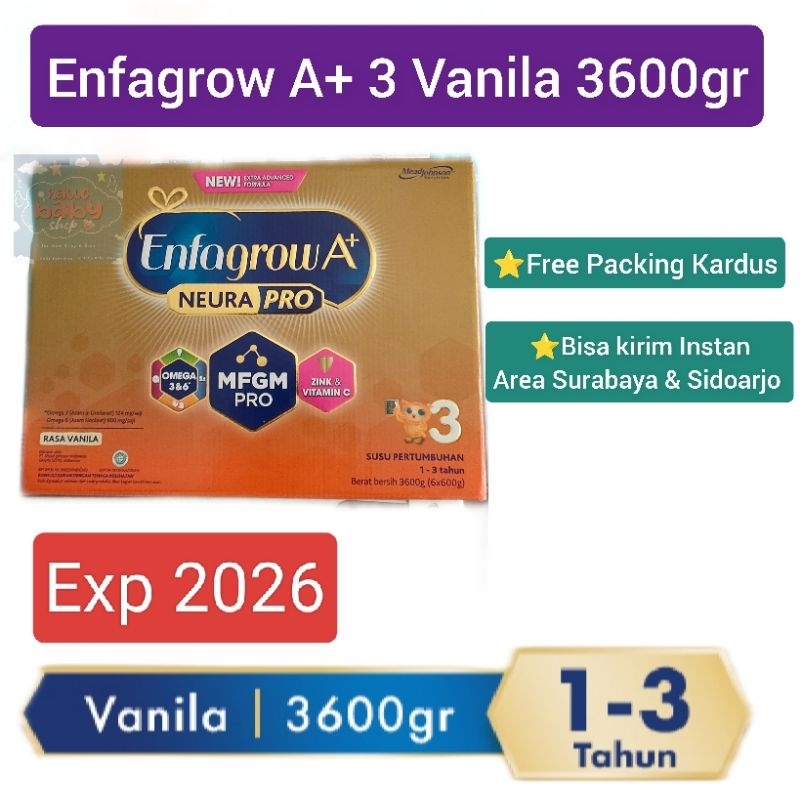 Jual Enfagrow A+ 3 Vanila 3600 gr | Shopee Indonesia
