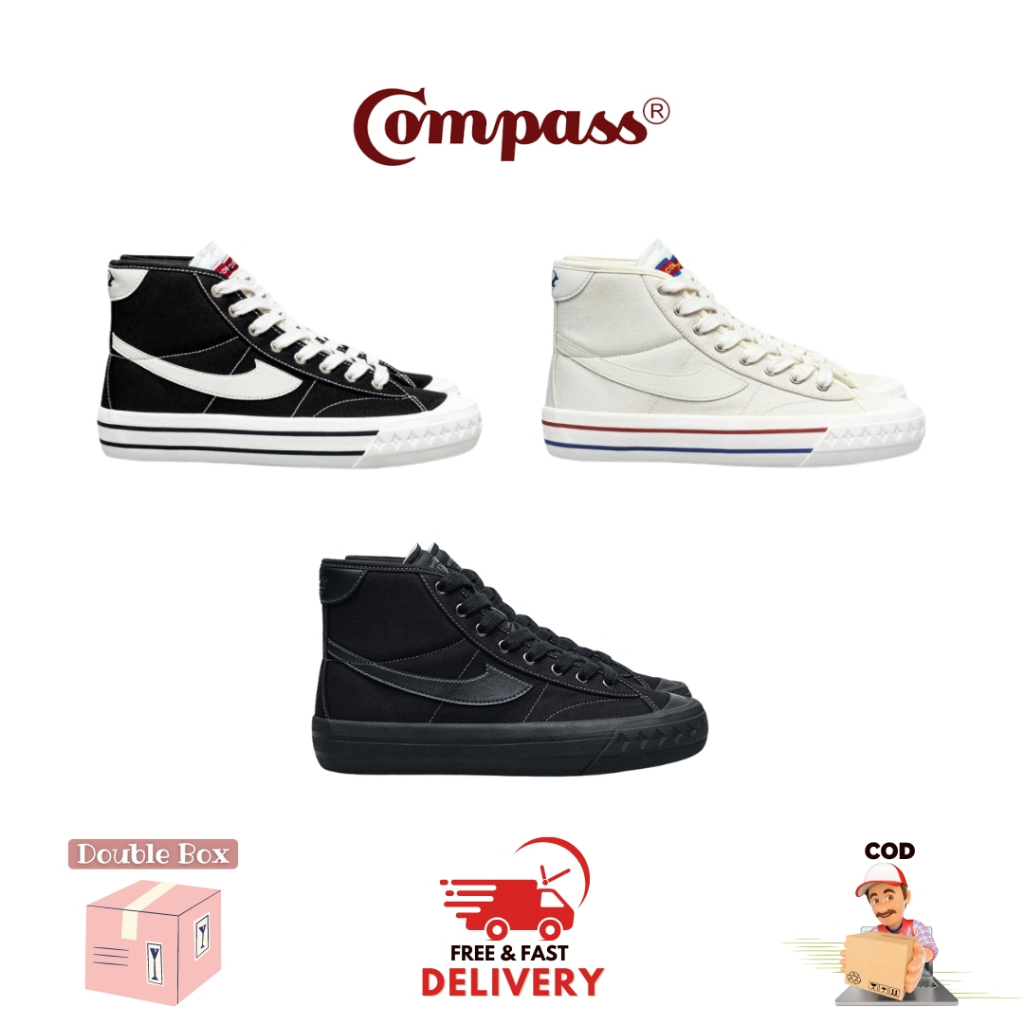 Jual [ORIGINAL] Compass Retrograde High DECON Black White / Cream ...
