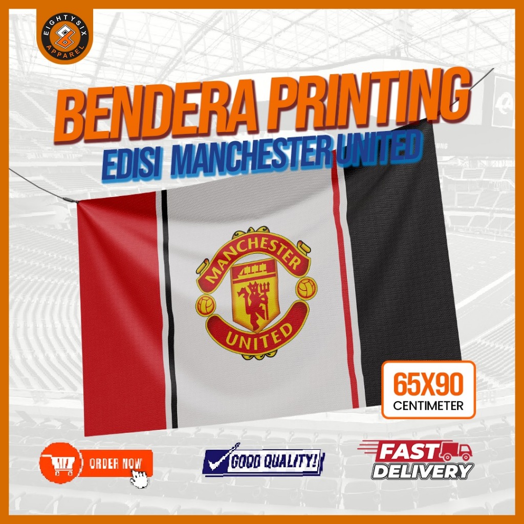Jual BENDERA PRINTING SUPORTER MANCHESTER UNITED (SIZE 65 X 90 CM ...
