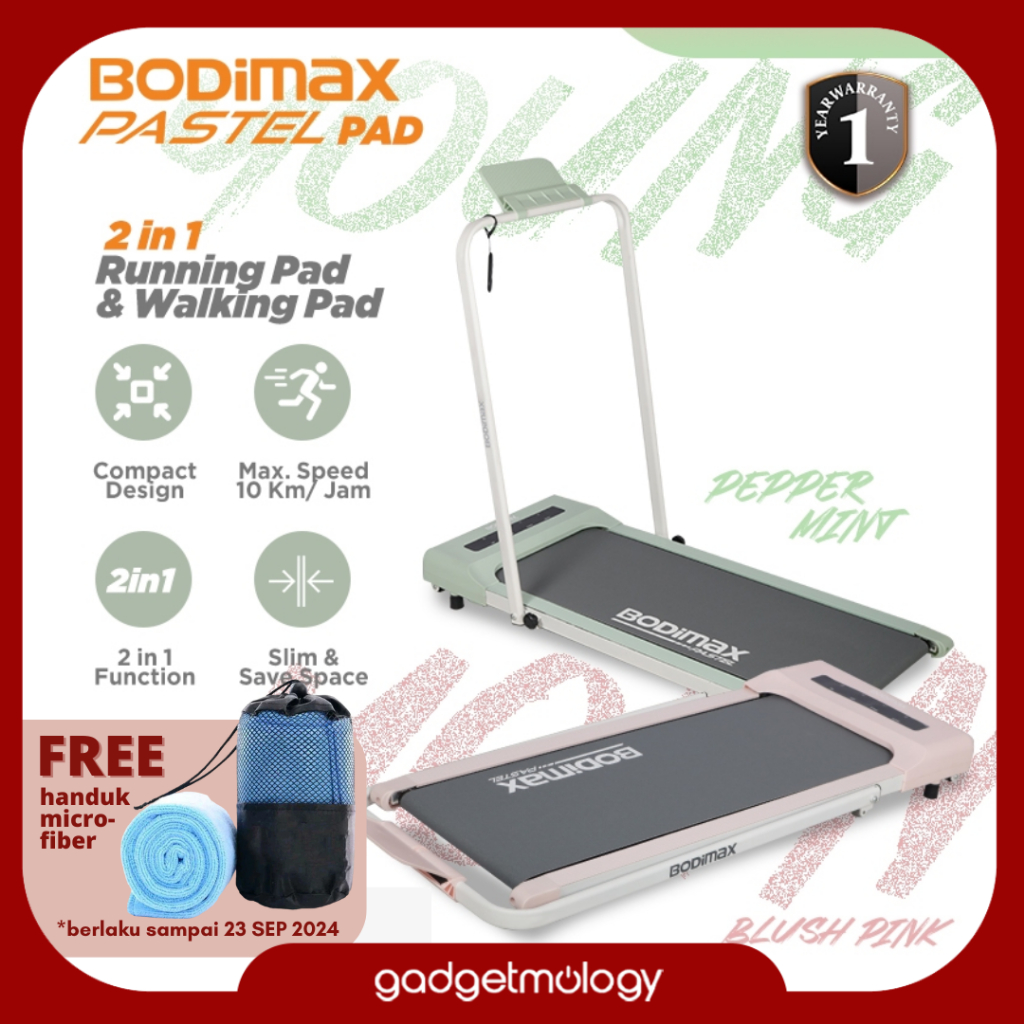 Jual BODIMAX RUNNING PAD PASTEL - Treadmill Running Walking Pad Alat ...