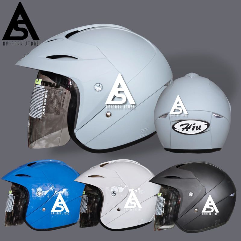 Jual HELM HIU NICO R SOLID/POLOS | HELM HALF FACE | Shopee Indonesia
