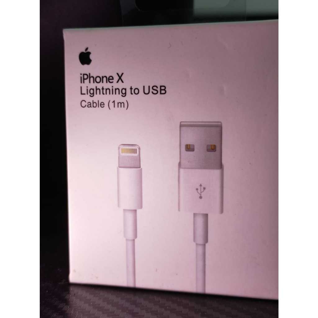 Jual KABEL USB DATA CHARGER LIGHTNING PANJANG 1M ORIGINAL IPHONE X ...