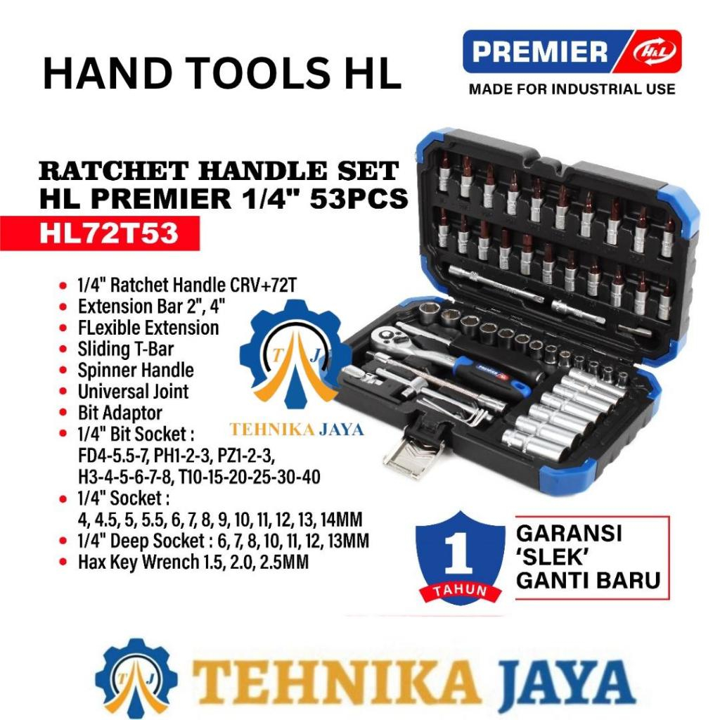 Jual HL PREMIER Kunci Shock Ratchet Wrench 1/4 Inch Hand Tools Set Garansi 1 Tahun | Shopee ...