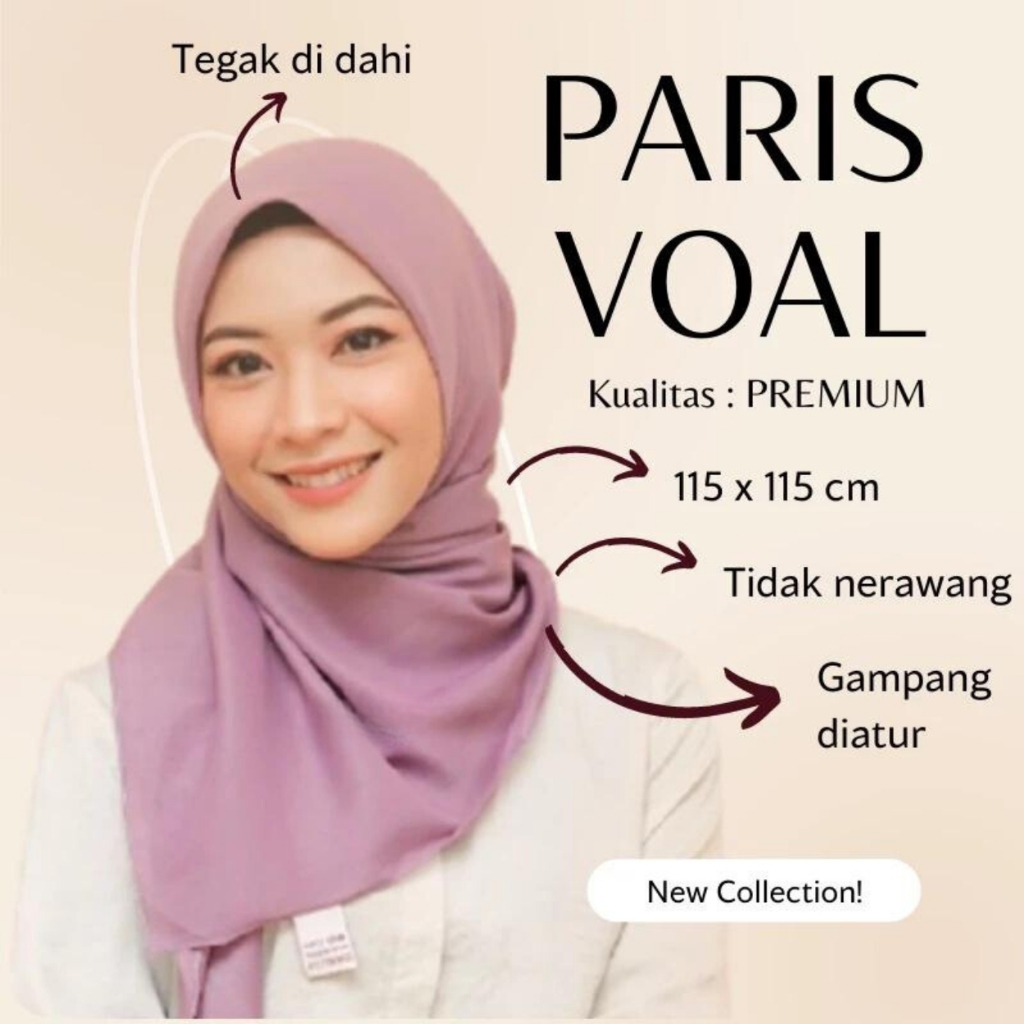 Jual Hijab paris premium kerudung paris jilbab paris segi empat krudung ...