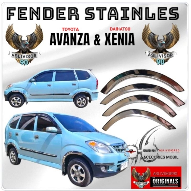 Jual fender / list atas roda stainles mobil AVANZA & XENIA LAMA /OLD ...