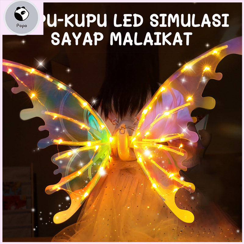 Jual POPO Kostum Sayap Peri Kupu Kupu Anak Halloween Sayap Bulu Elf ...