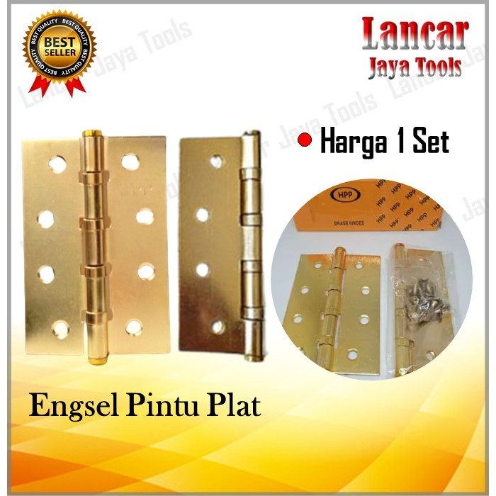 Jual Engsel Pintu / Engsel Plat 4" Putih & Kuning / Engsel Jendela ...