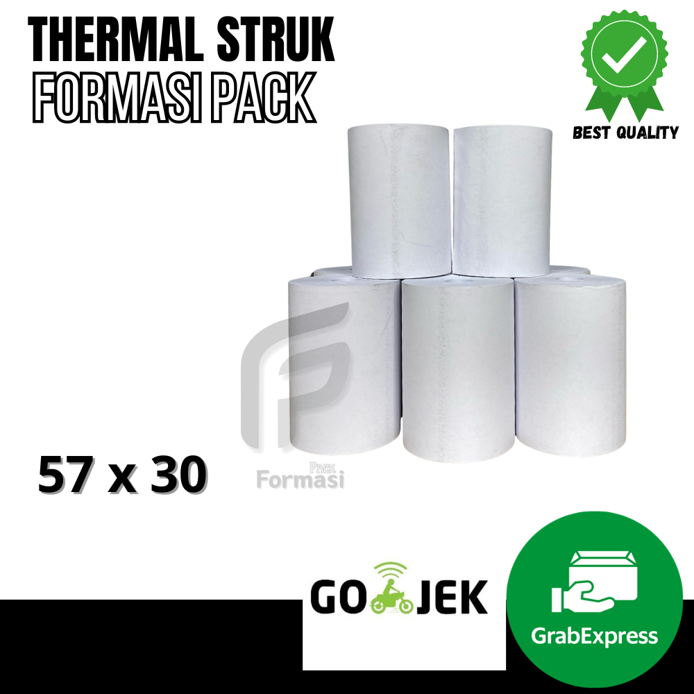 Jual KERTAS STRUK KASIR, PAPER ROLL 57x30 KASIR EDC, KASIR PRINTER MINI ...