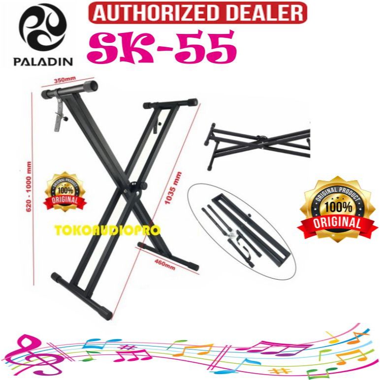 Jual Paladin SK55 Stand Keyboard Double Silang Stand Keyboard Import ...