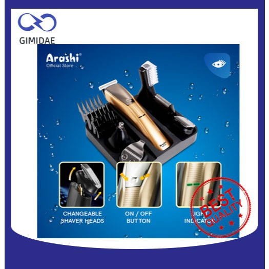 Jual Arashi Shaver Set Alat Cukur Rambut / Alat Cukur Kumis Dan Jenggot ...