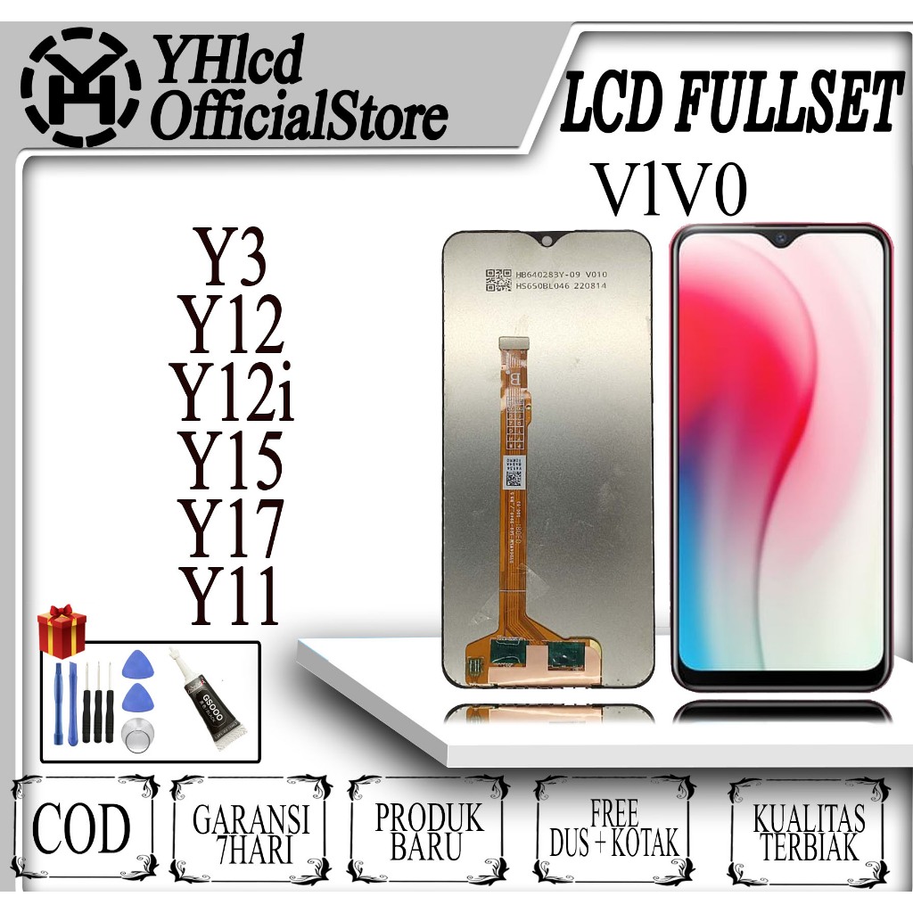 Jual LCD VIVO Y17 1902 / Y15 1901 / Y12 1904 / Y11 1906 / Y12I ASLI Fullset - Gratis LEM Garansi ...