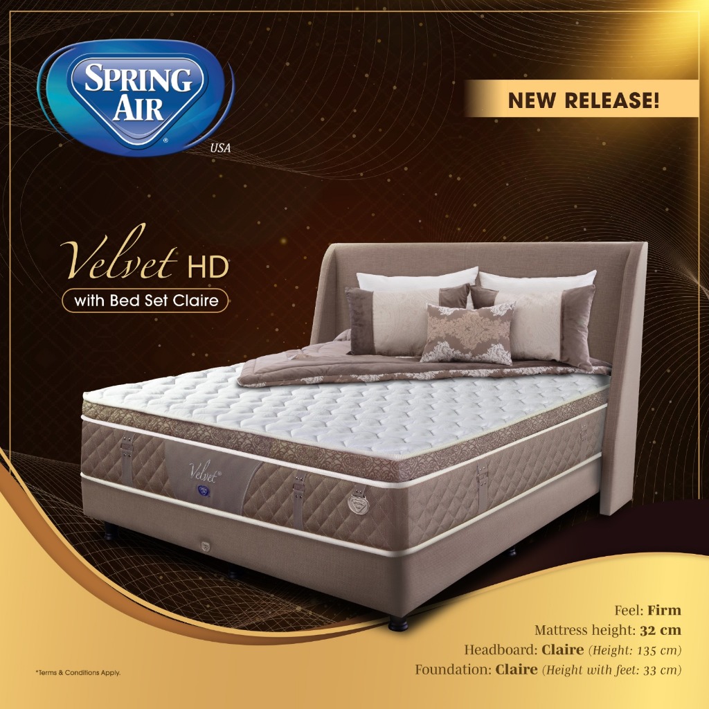 Jual Springbed spring air Velvet HD uk 180 (full set) | Shopee Indonesia