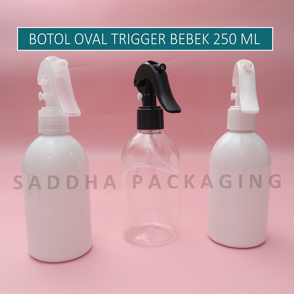 Jual Botol Oval 250 ml Trigger Bebek / Botol Sprayer Tanaman / Botol Jetsprayer / Botol Saffron ...