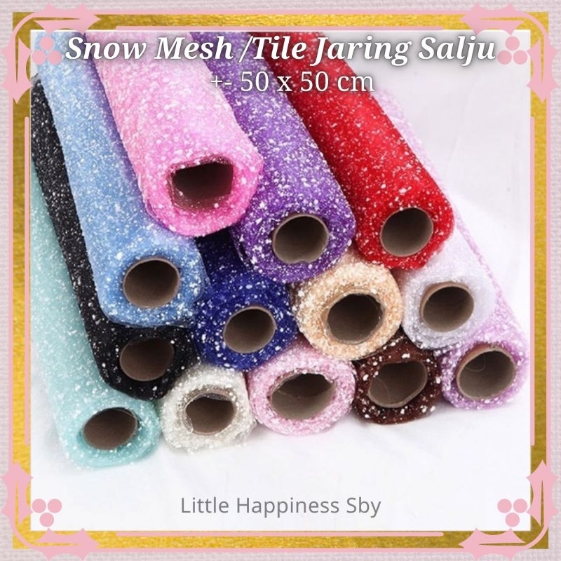Jual Murah! (Ecer) Tile salju jaring snow mesh 50x50cm kain tile ...