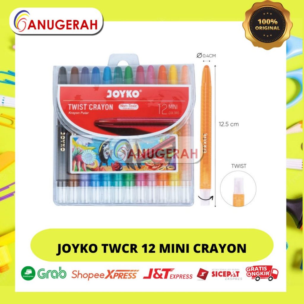 Jual JOYKO TWCR 12 MINI CRAYON PUTAR | Shopee Indonesia