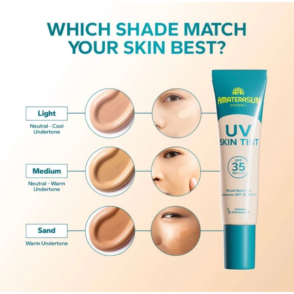 Jual AMATERASUN UV SKIN TINT SPF 35 PA++++ | Shopee Indonesia