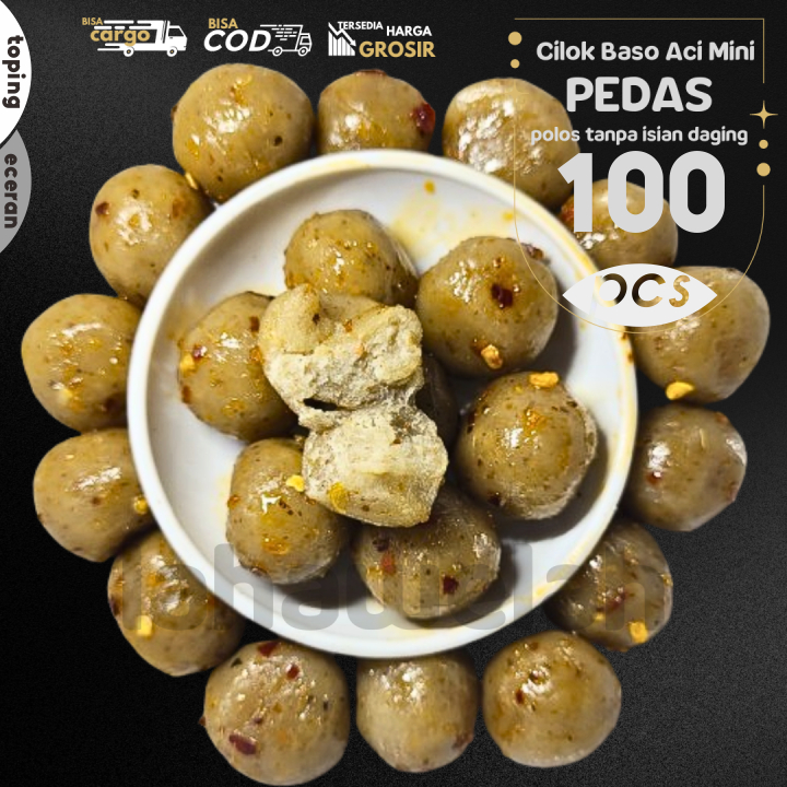 Jual Baso Aci CILOK MINI 100pcs pentol POLOS rasa PEDAS tanpa isian by ...