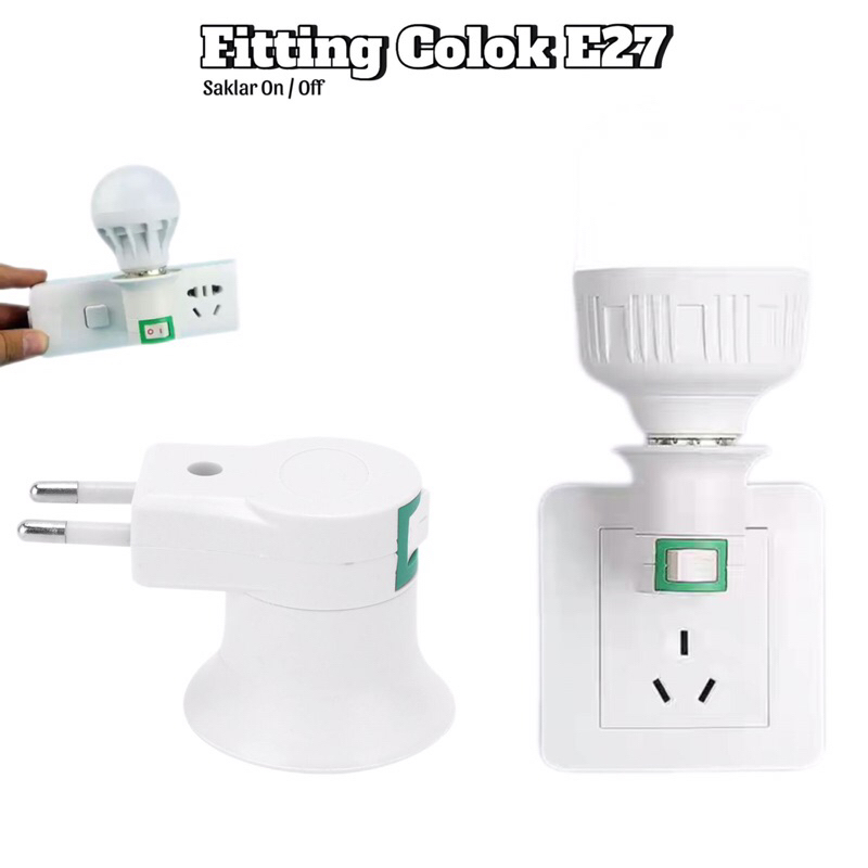 Jual Fitting Colok E27 / Fitting Lampu Tidur / Steker Lampu / Fitting ...