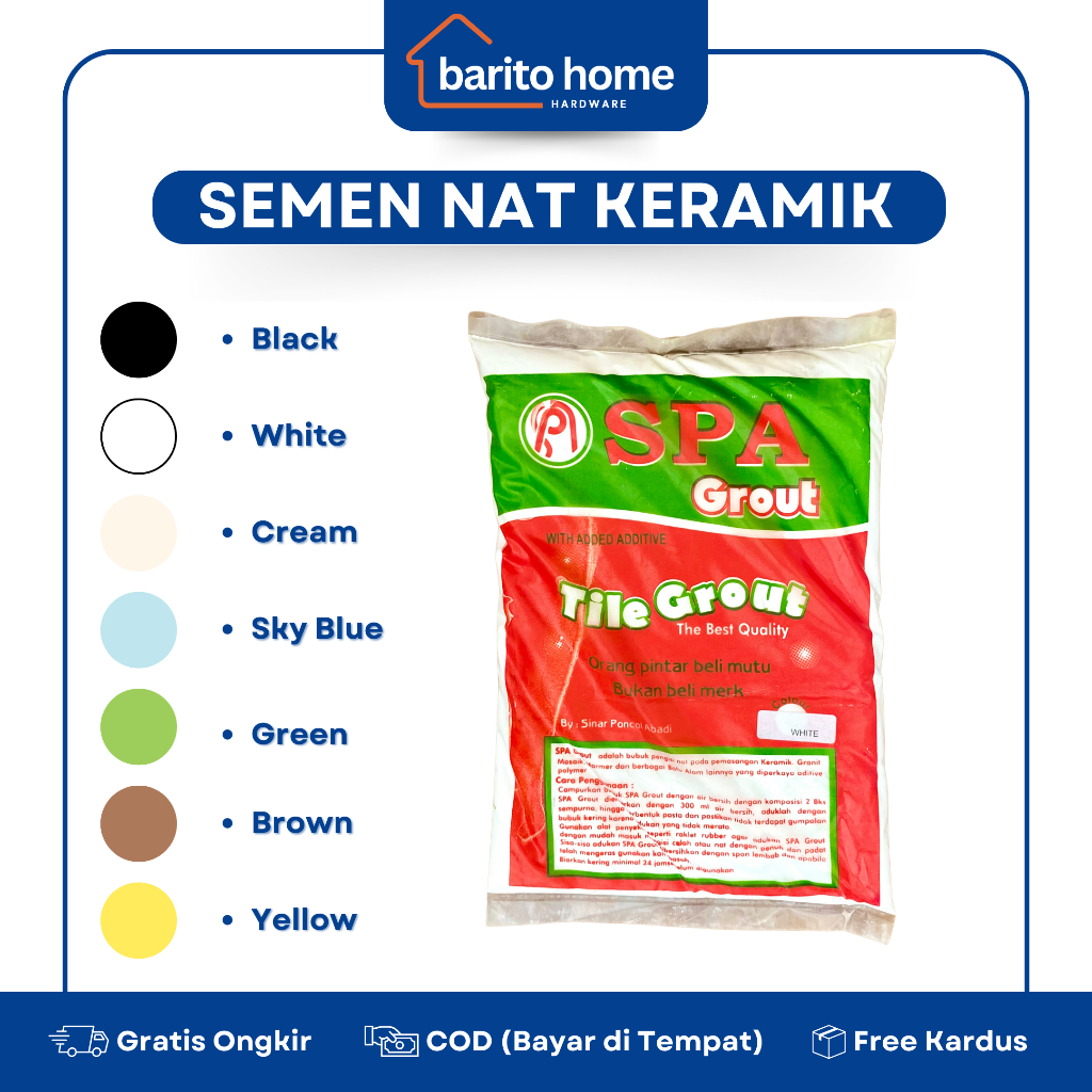 Jual SPA Grout Semen Oker Semen Nat Keramik Pengisi Nat Tile Semen ...