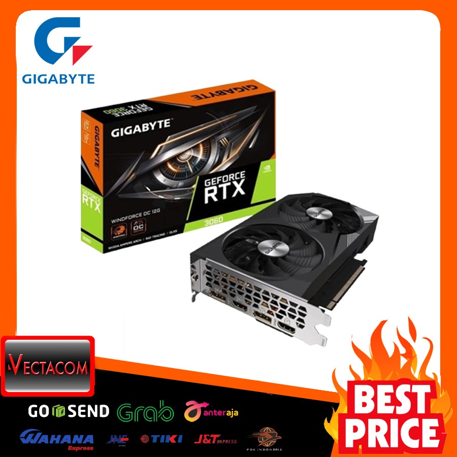 Jual VGA Card Gigabyte GeForce RTX 3060 WINDFORCE OC 12GB GDDR6 - GV ...