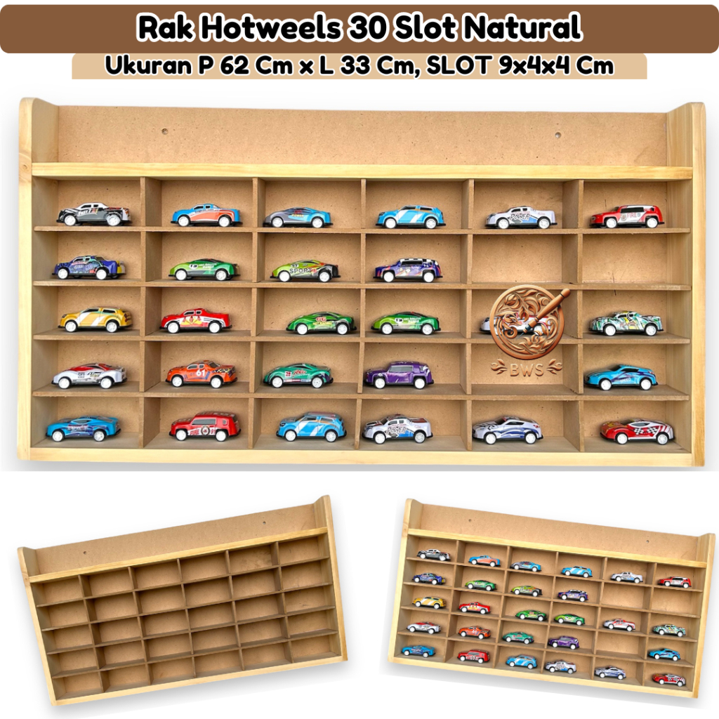 Jual Rak Hotwels 30 Slot Warna Natural Skala 1:64 | Shopee Indonesia