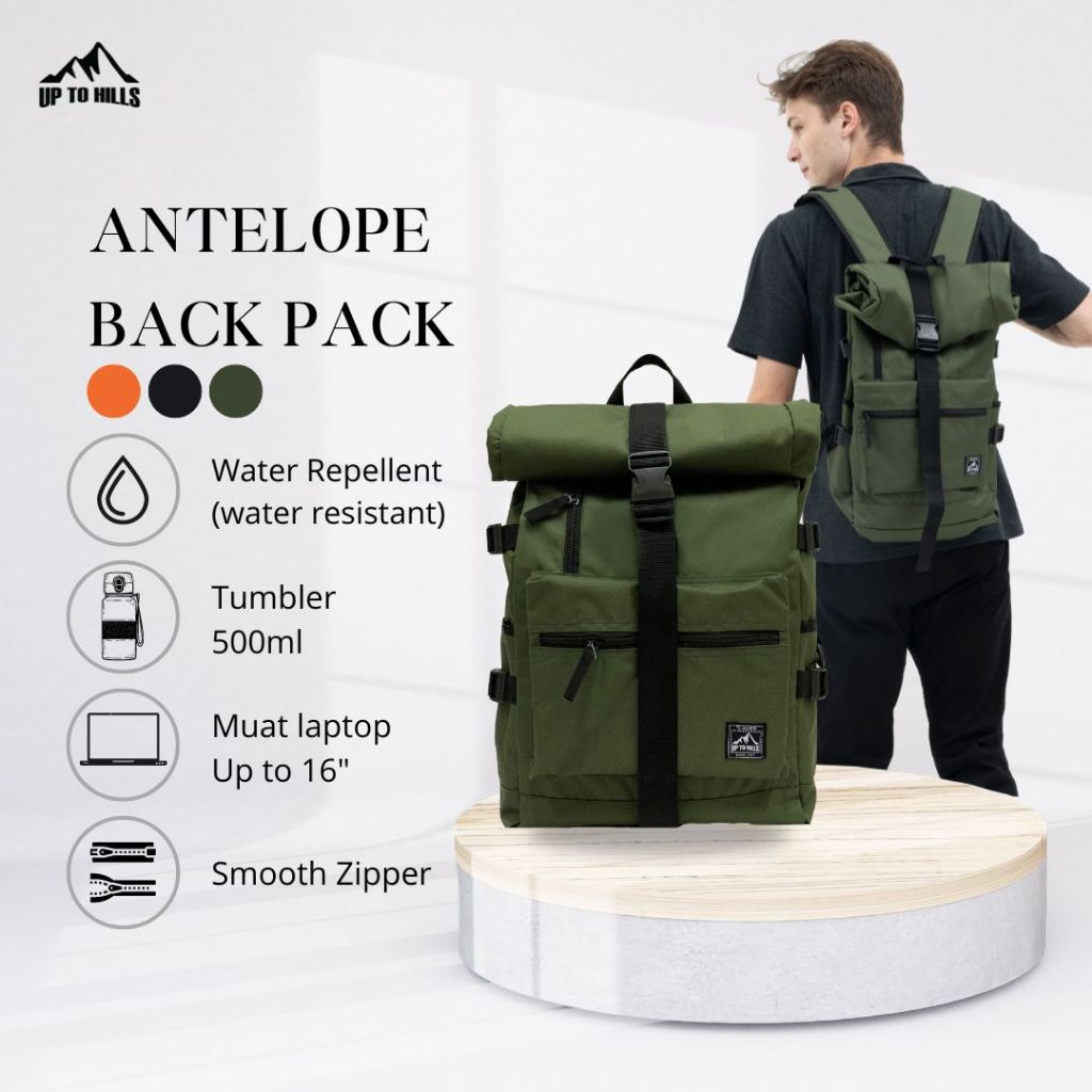 Jual UTH Tas Ransel Lipat Punggung Sekolah Pria Wanita Tahan Air 19 ...