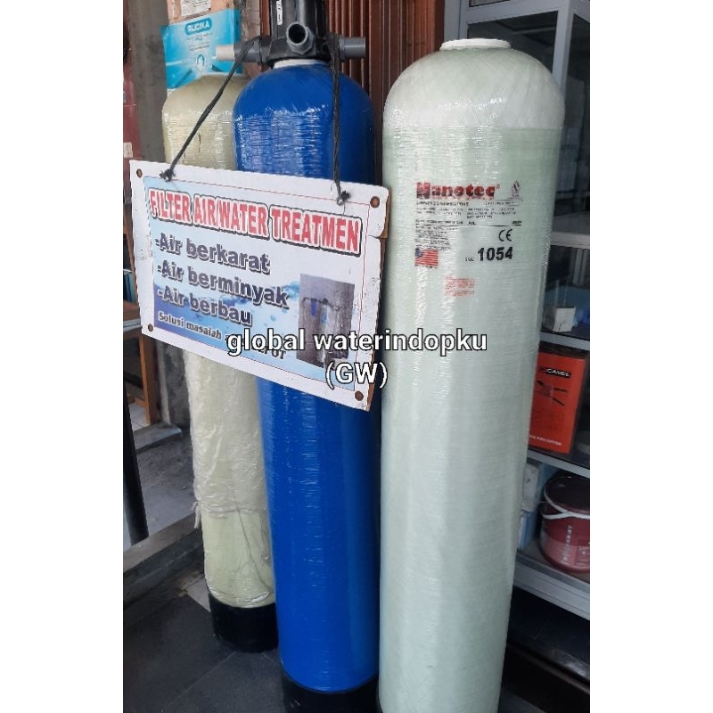 Jual tabung filter media 1054 nanotech, watertech + head triway(kepala) bisa beli kepala nya ...