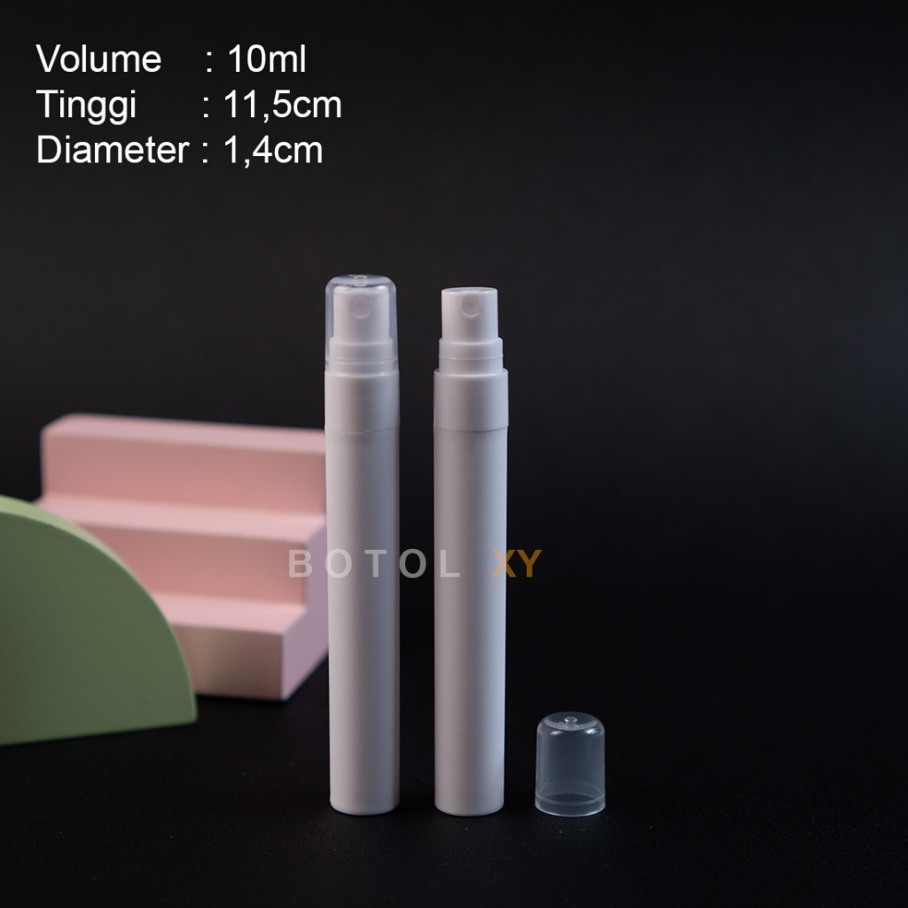 Jual Botol Pen Spray 10ml Plastik Warna Putih Susu Doft Matte Parfum ...