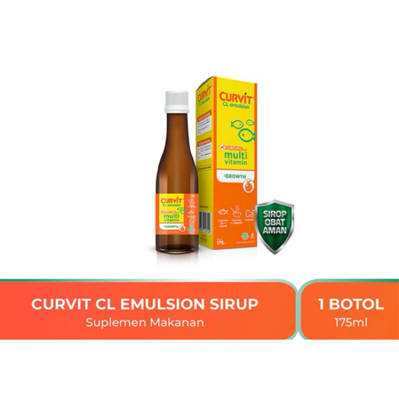 Jual curvit CL emultion multi vitamin growth 175ml. | Shopee Indonesia