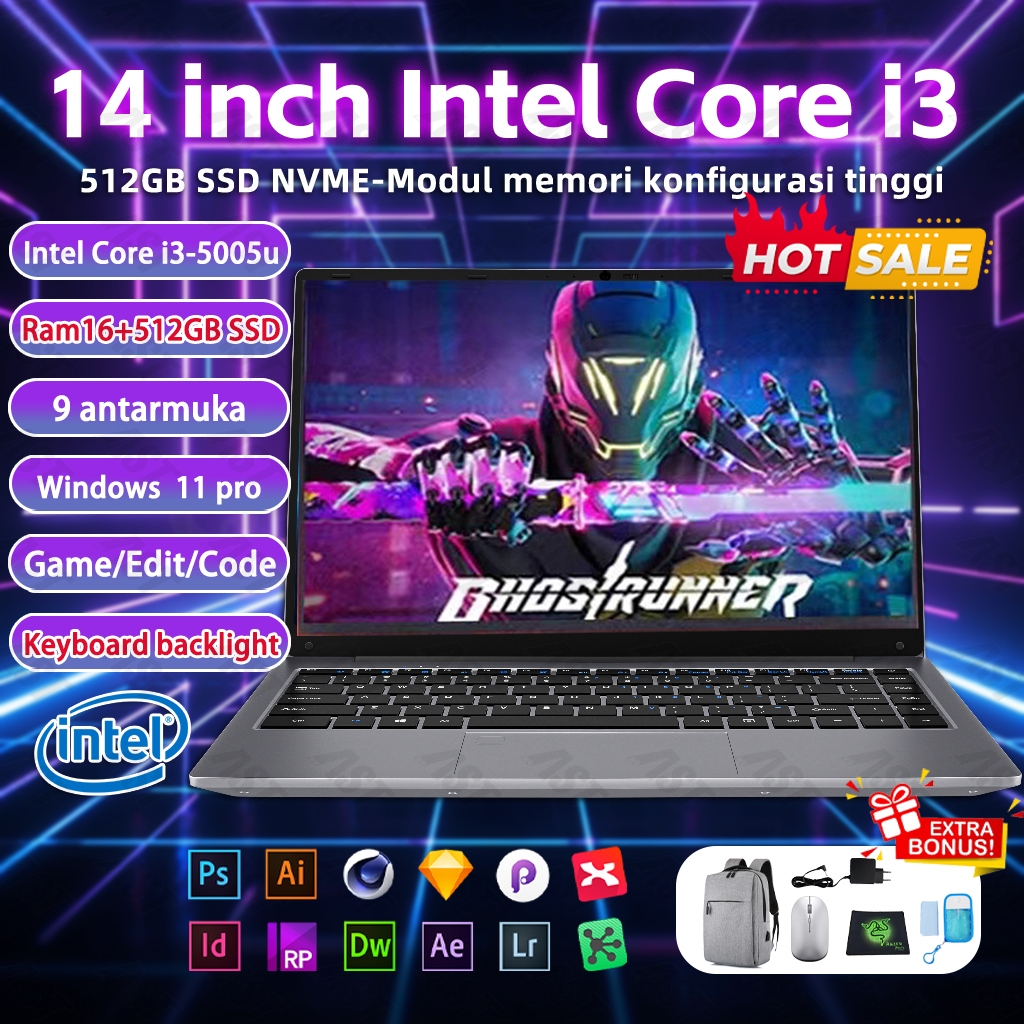 Jual AST Laptop Baru murah 14 inch Intel Core i3-5005u RAM16+512GB SSD ...