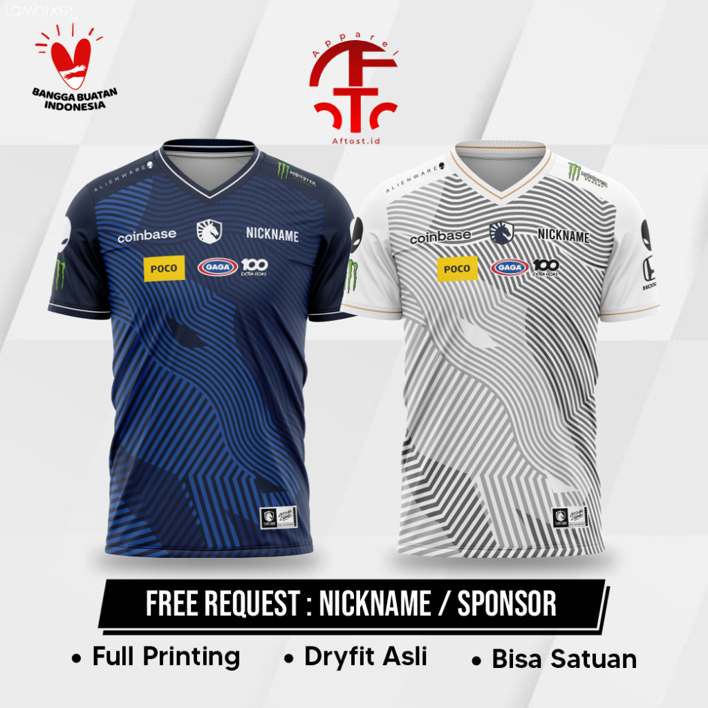 Jual Jersey Baju Team Liquid 2024 Full Printing Custom Nameset Gratis ...