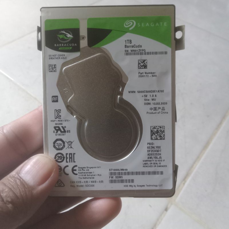 Jual HARDISK HDD SATA LAPTOP 2,5"in 1TB 1000GB NORMAL SENTINEL 100% ...