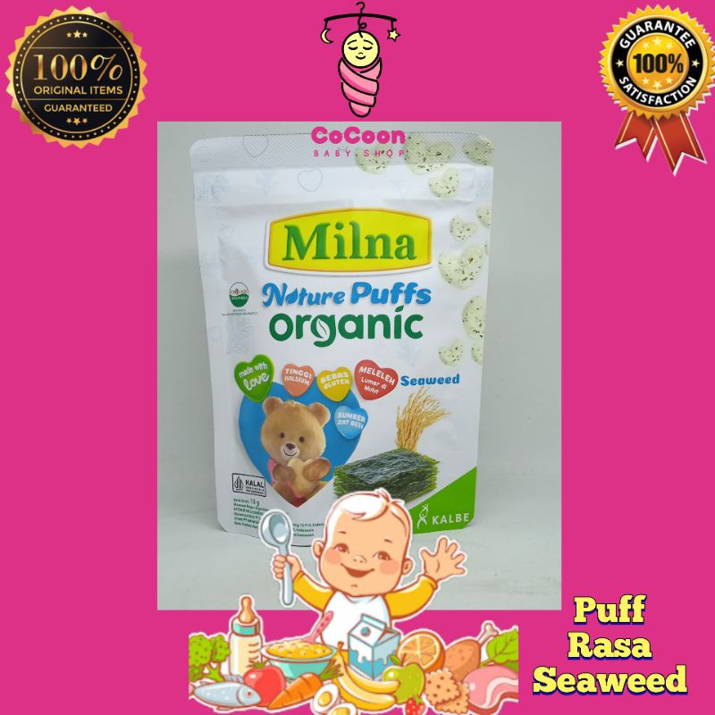 Jual Camilan Snack Bayi Organik Milna Puff Seaweed Rumput Laut | Shopee ...