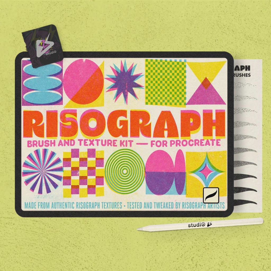 Jual Procreate Brush - RSC Risograph Brush & Texture Kit Brushes ...
